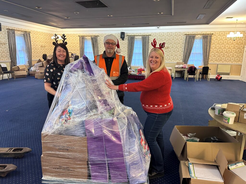 NFS 360 Connect has donated a pallet-load of presents to struggling East Durham families this ...